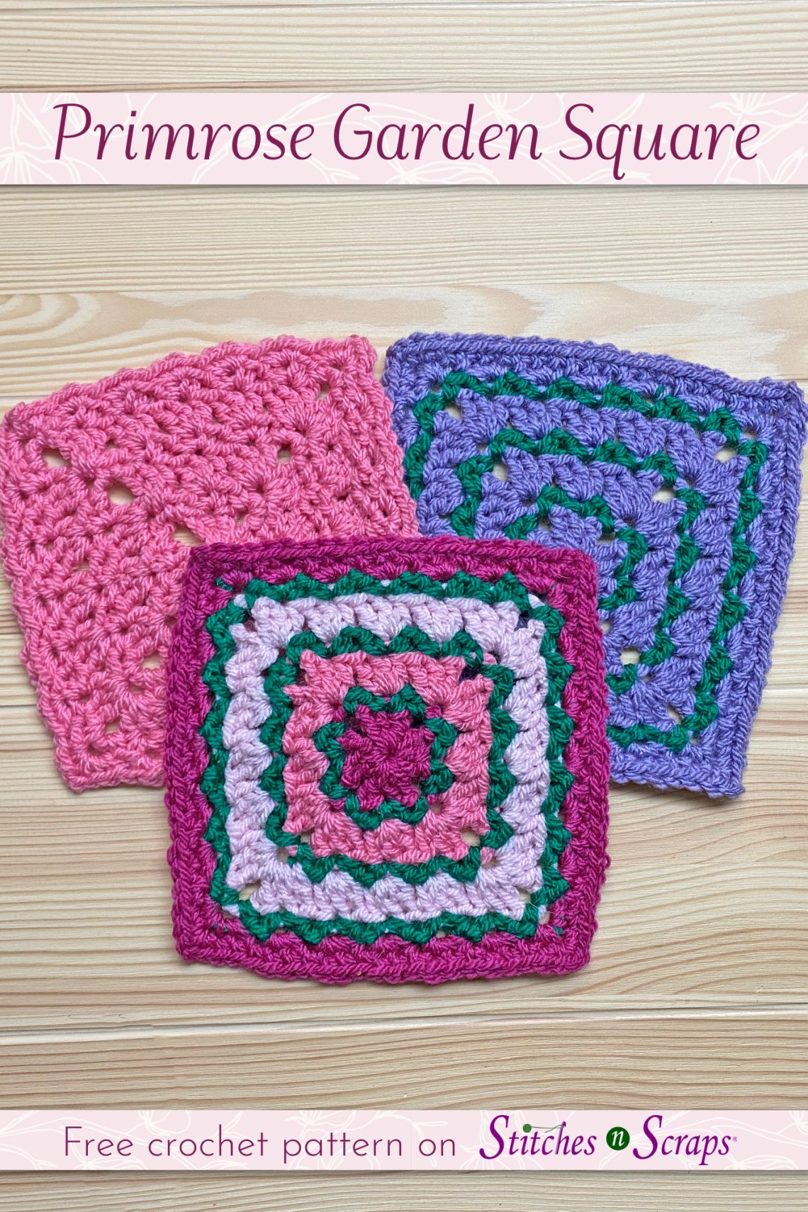 Primrose Stitch Crochet Square - Stitches n Scraps