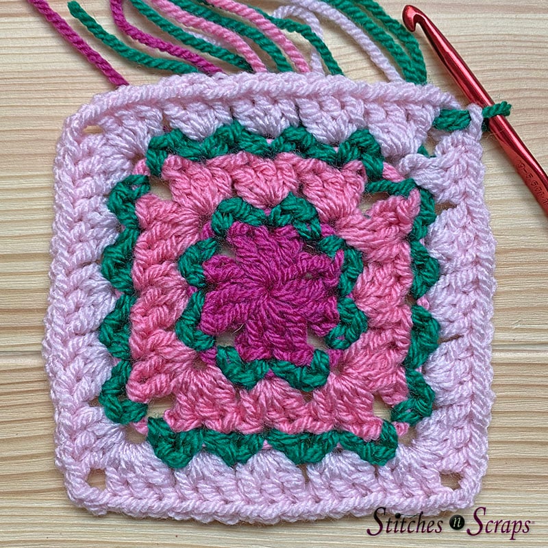 Primrose Stitch Crochet Square - Stitches n Scraps