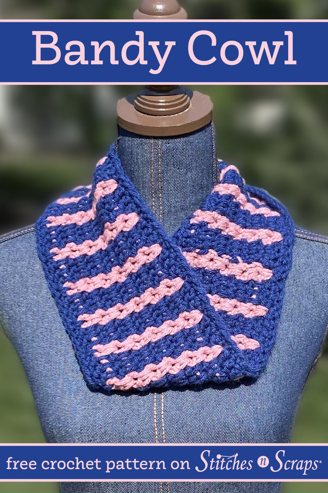 Striped Crochet Cowl - Bandy Cowl - Stitches n Scraps