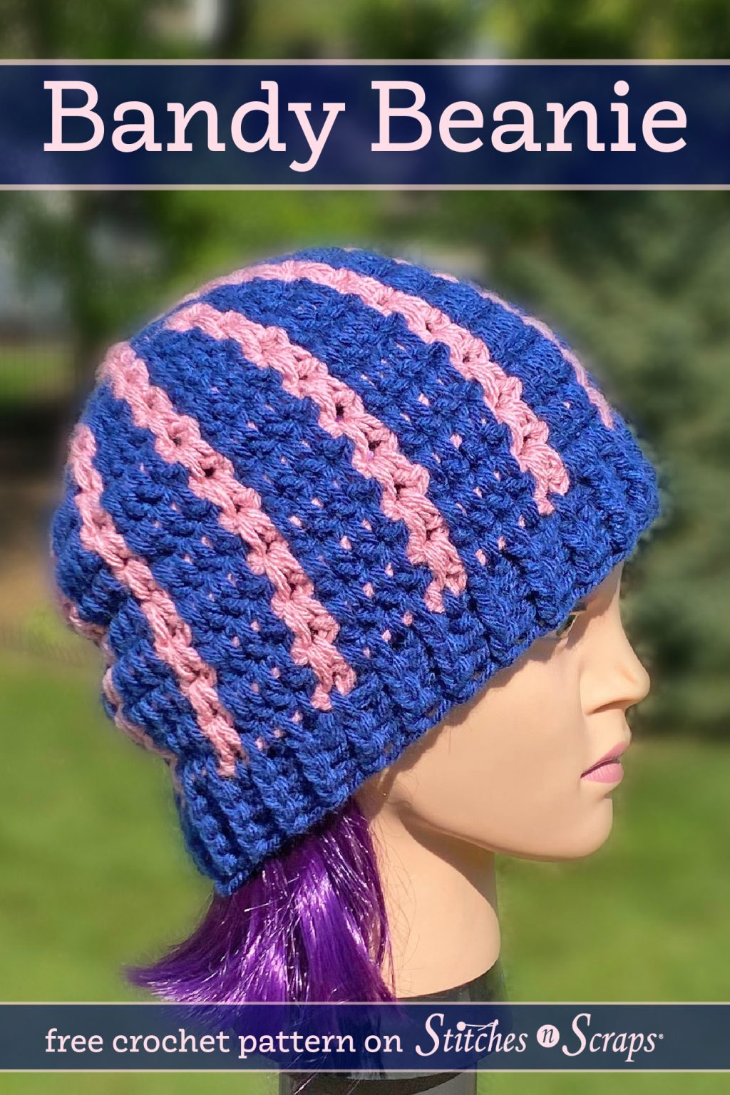 Striped Crochet Hat - Bandy Beanie - Stitches n Scraps