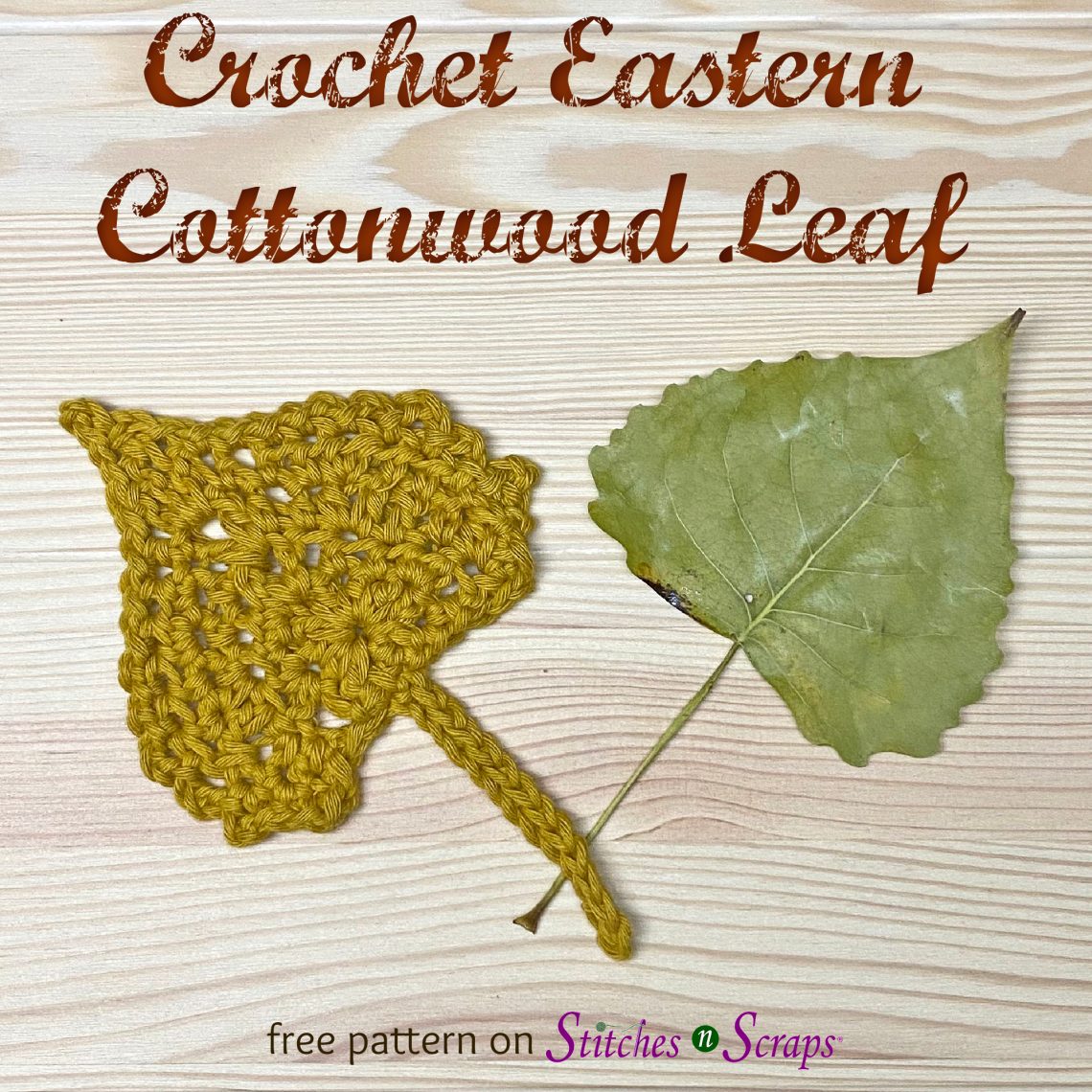 Crochet Eastern Cottonwood Leaf Pattern - Stitches n Scraps