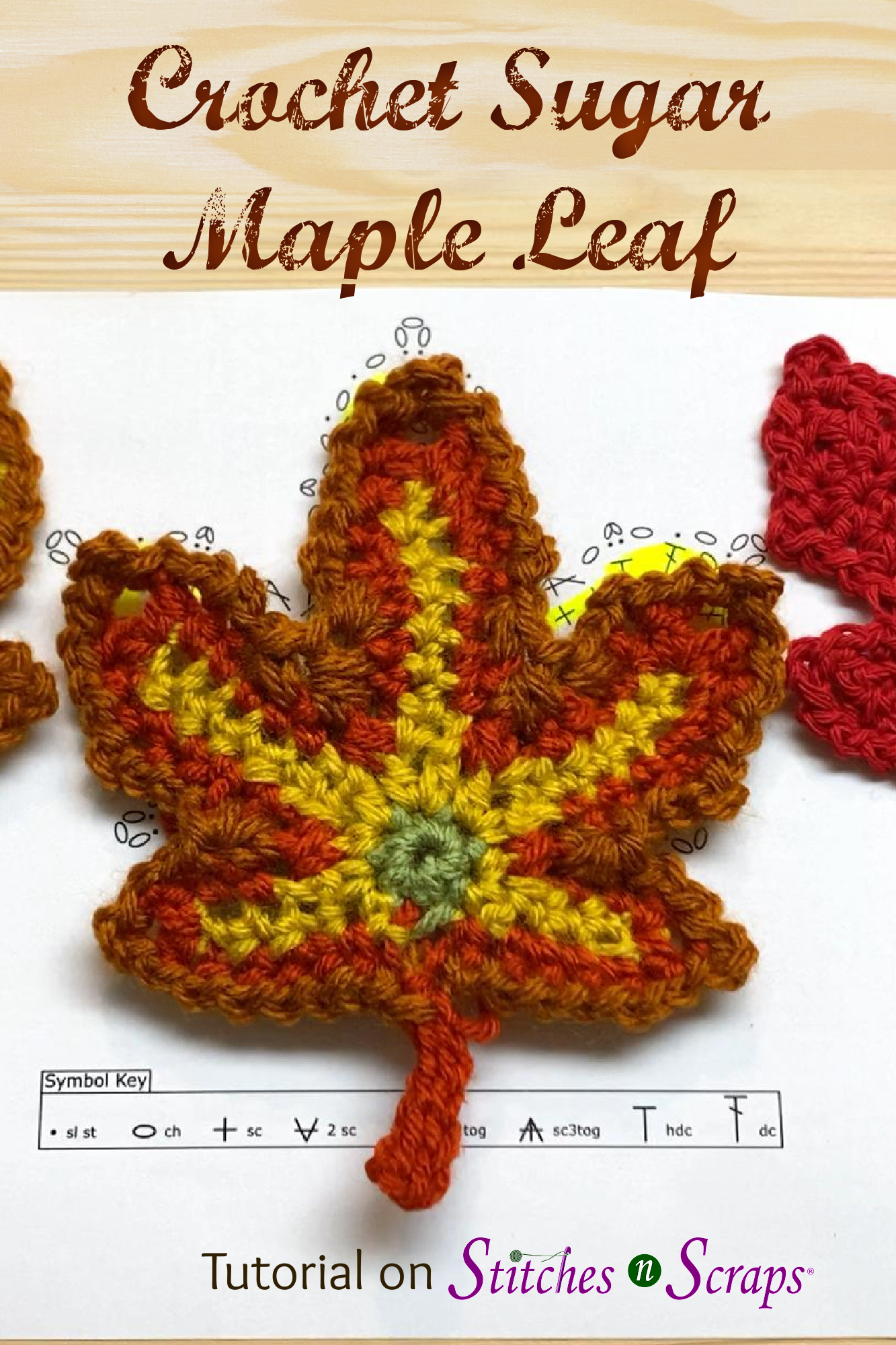 Sugar Maple Leaf Crochet Tutorial - Stitches n Scraps