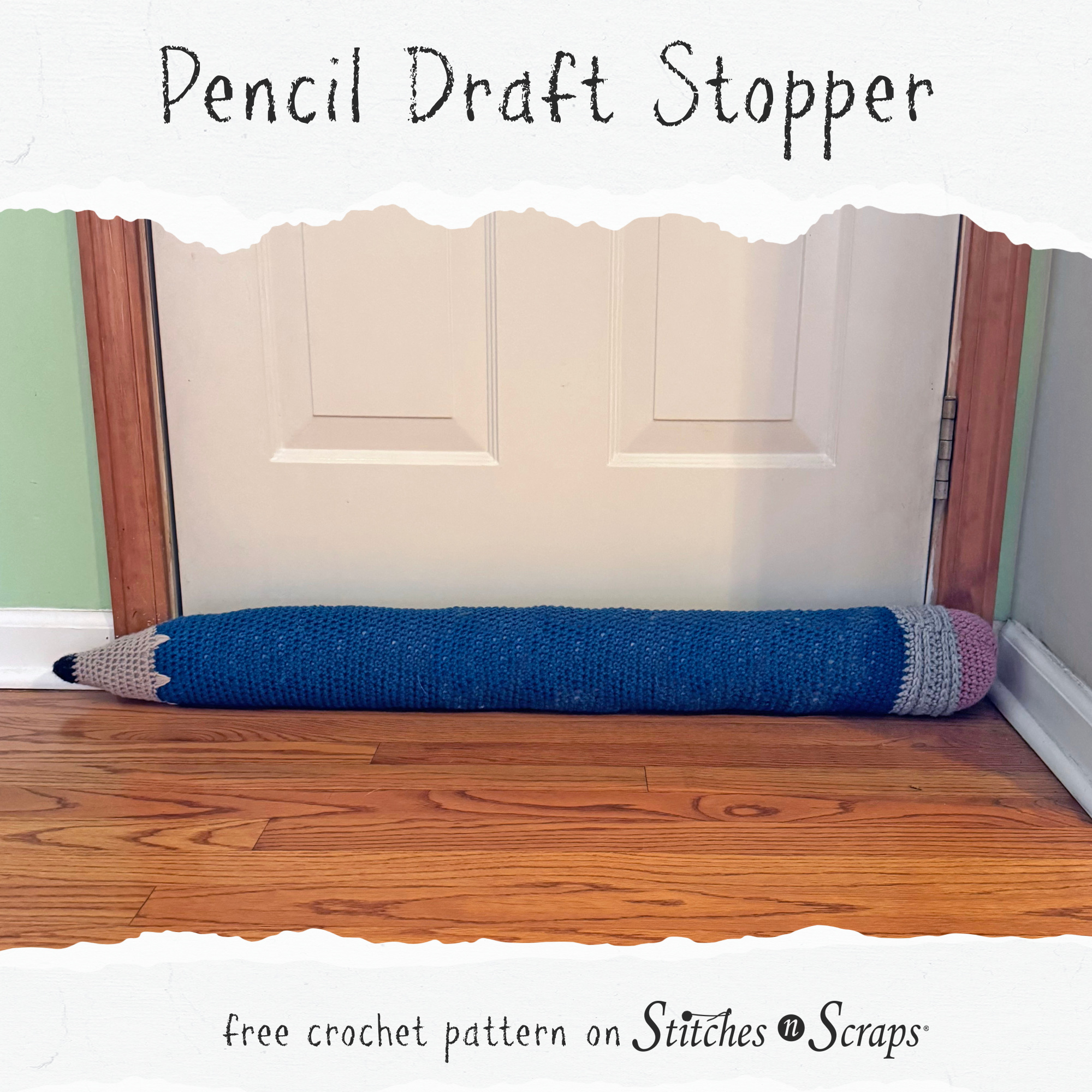 Crochet Pencil Draft Stopper - Stitches n Scraps