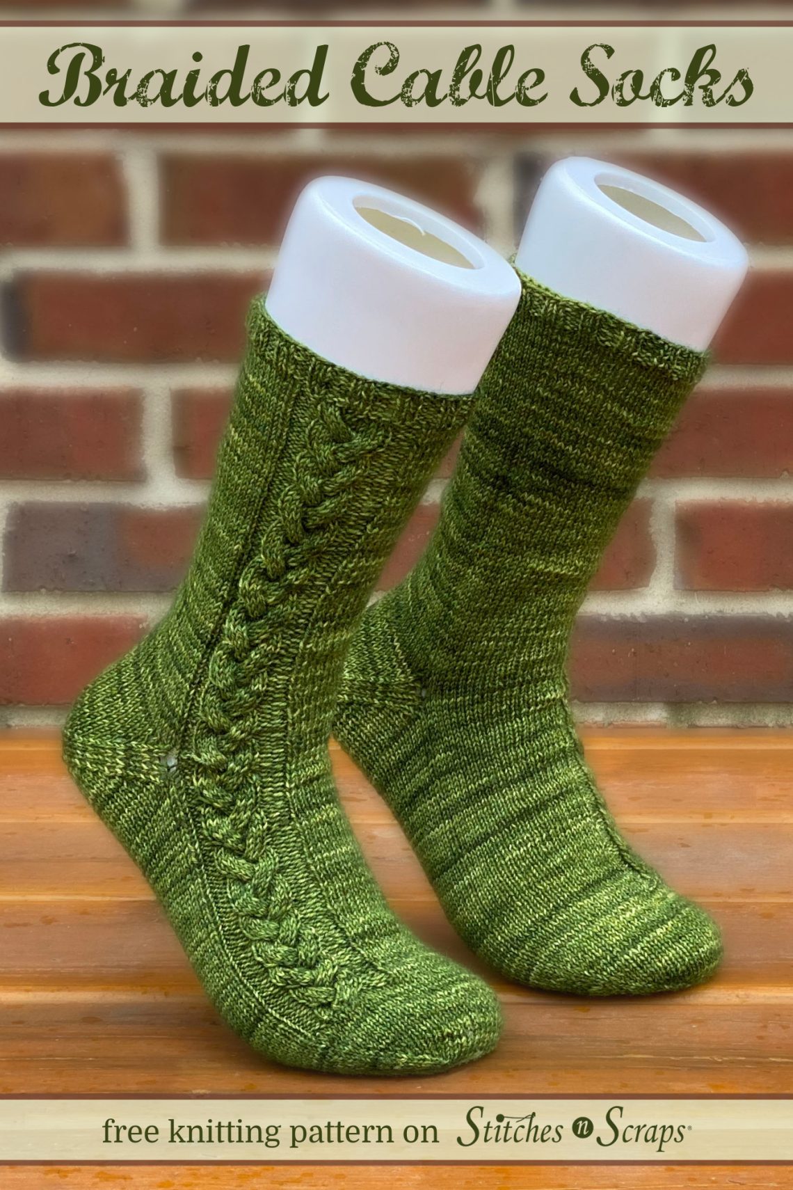 Braided Cable Knit Socks - Stitches n Scraps