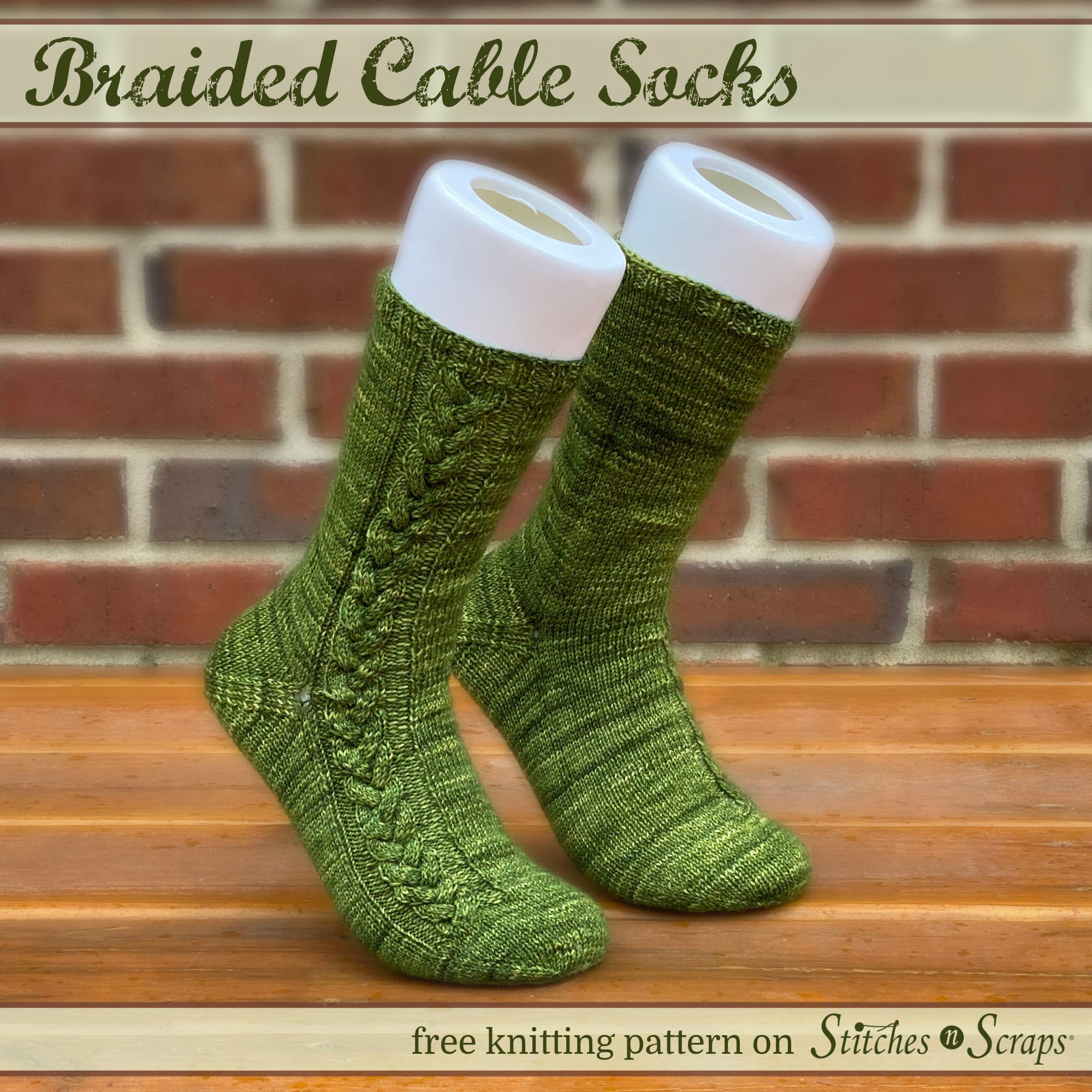 Braided Cable Knit Socks - Stitches n Scraps
