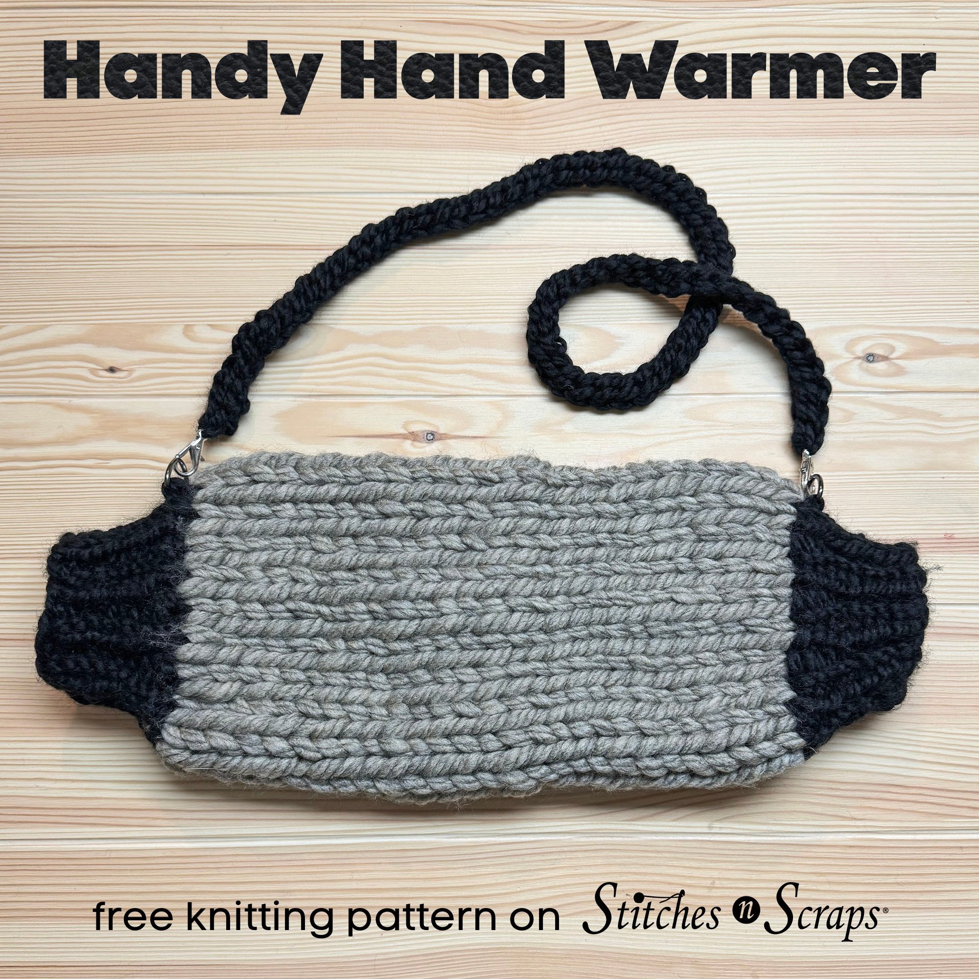 Knit Muff Hand Warmer - Stitches n Scraps