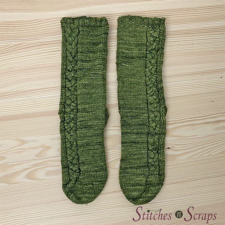 Braided Cable Knit Socks - Stitches n Scraps