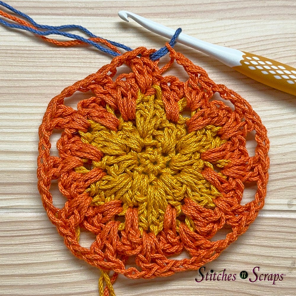 Summer Sunset Crochet Coaster Pattern - Stitches n Scraps