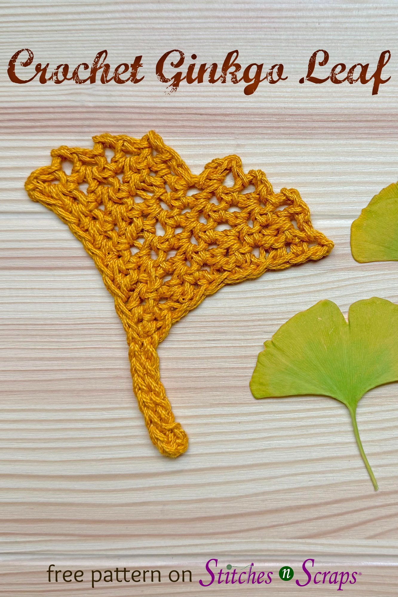 Crochet Ginkgo Leaf Pattern - Stitches n Scraps
