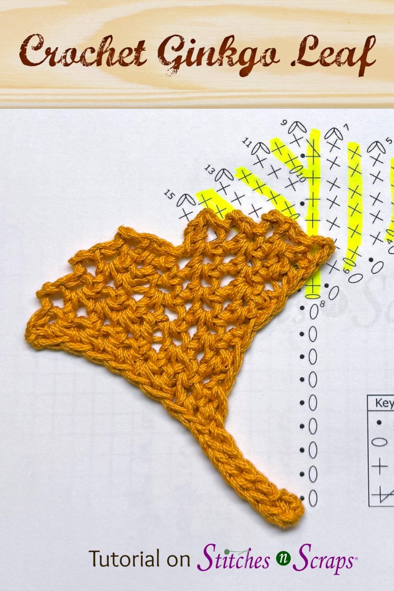 Ginkgo Leaf Crochet Tutorial - Stitches n Scraps