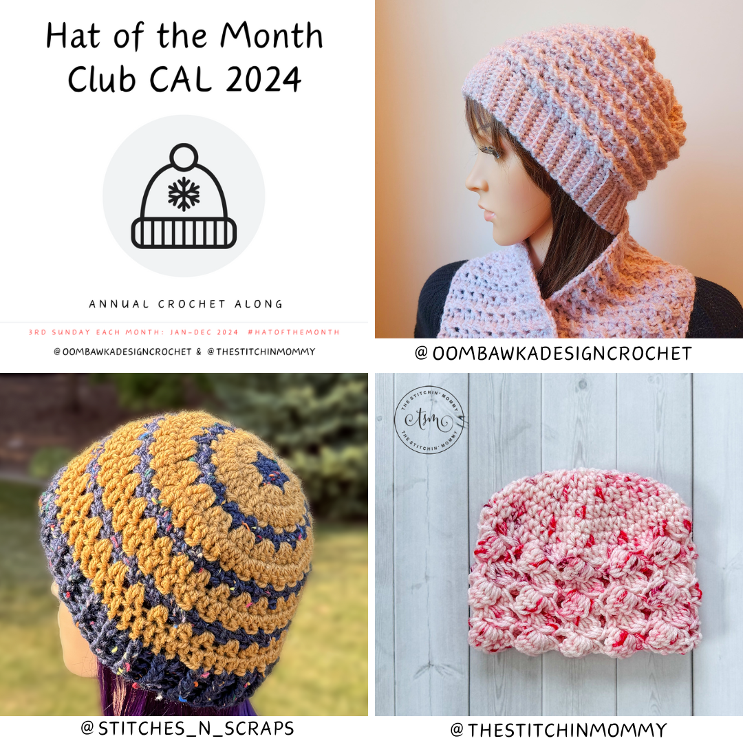 Dynamic Duo Striped Crochet Hat Pattern - Stitches n Scraps