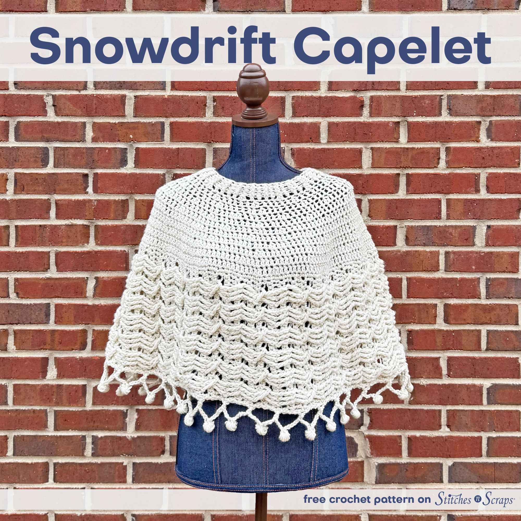 Snowdrift Crochet Capelet - Stitches n Scraps