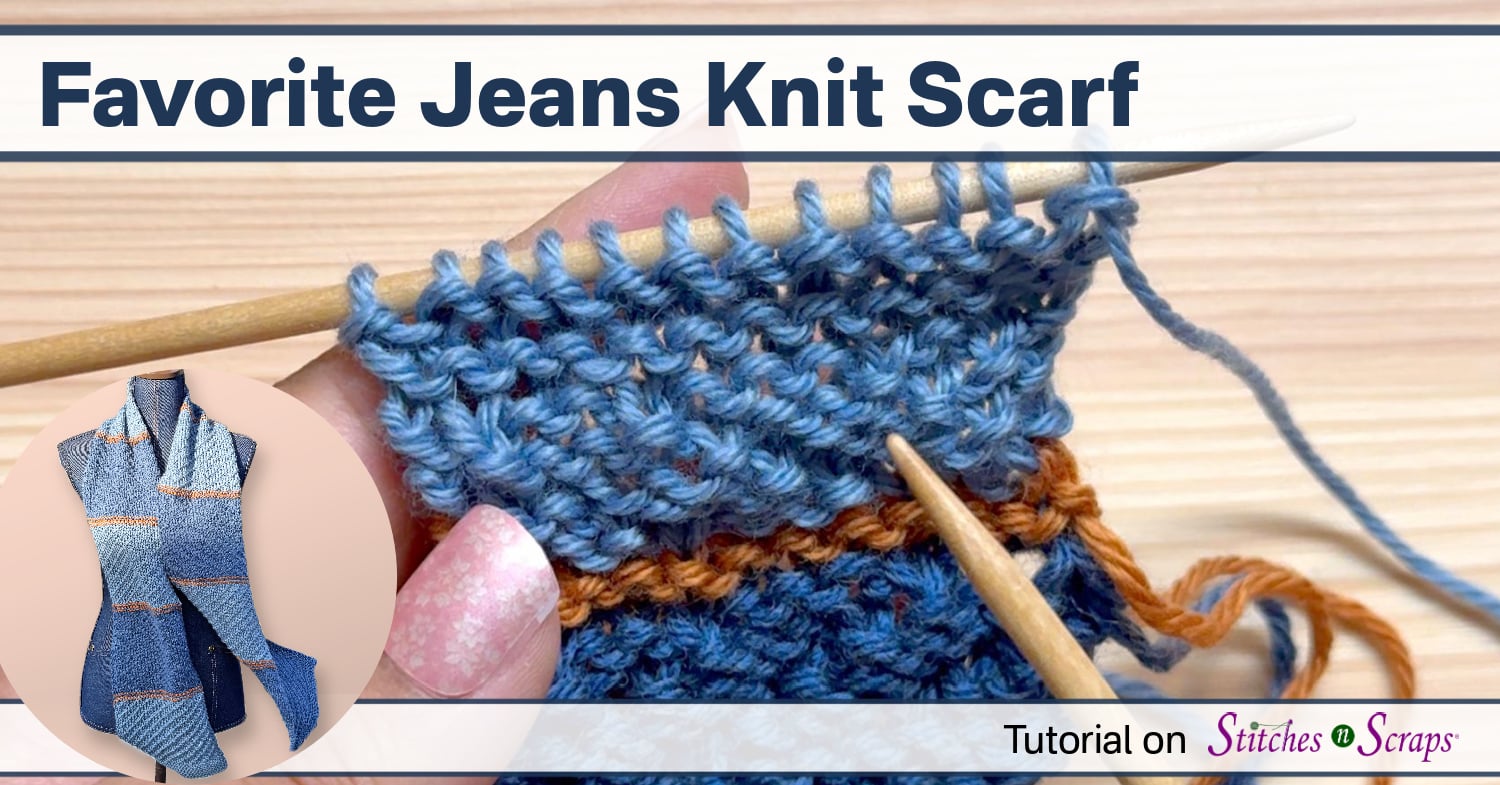 Favorite Jeans Knit Scarf Tutorial - Stitches n Scraps