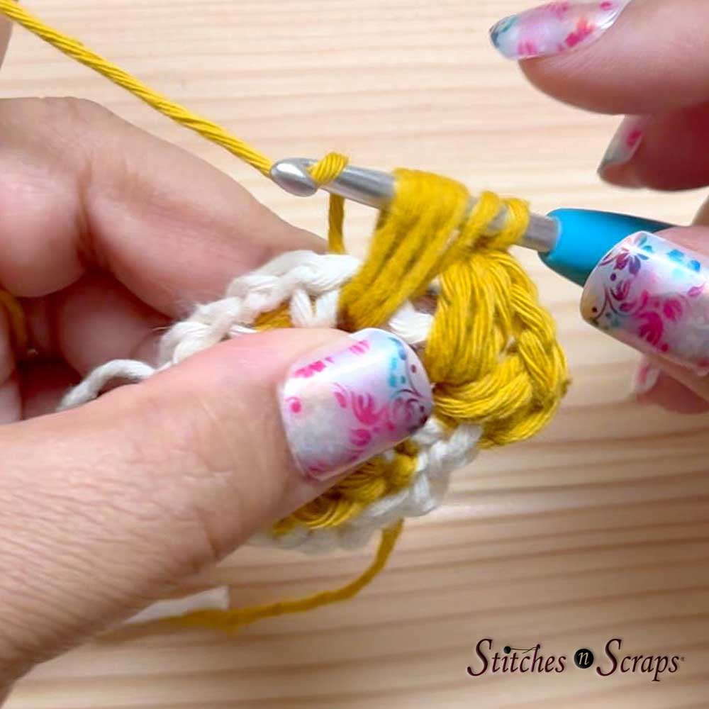 Linen Puff Textured Crochet Washcloth - Stitches n Scraps