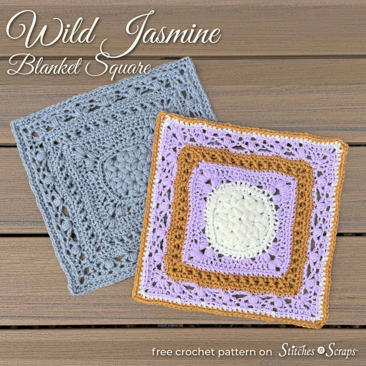 Wild Jasmine Crochet Square Pattern - Stitches n Scraps