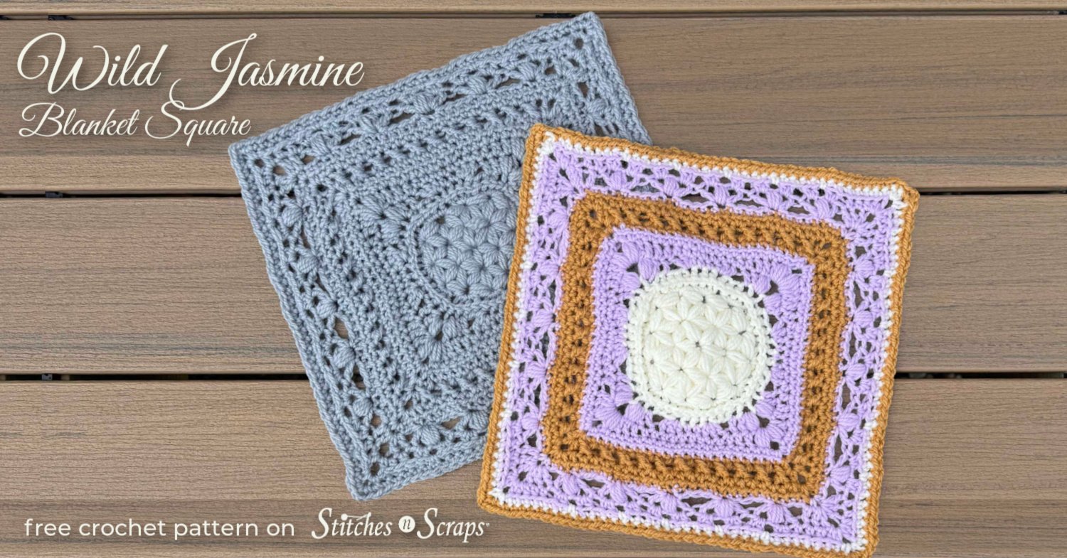 Wild Jasmine Crochet Square Pattern - Stitches n Scraps