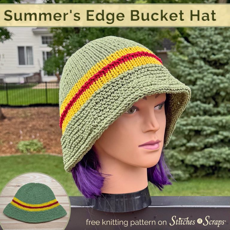 Summer's Edge Knit Bucket Hat - Stitches n Scraps