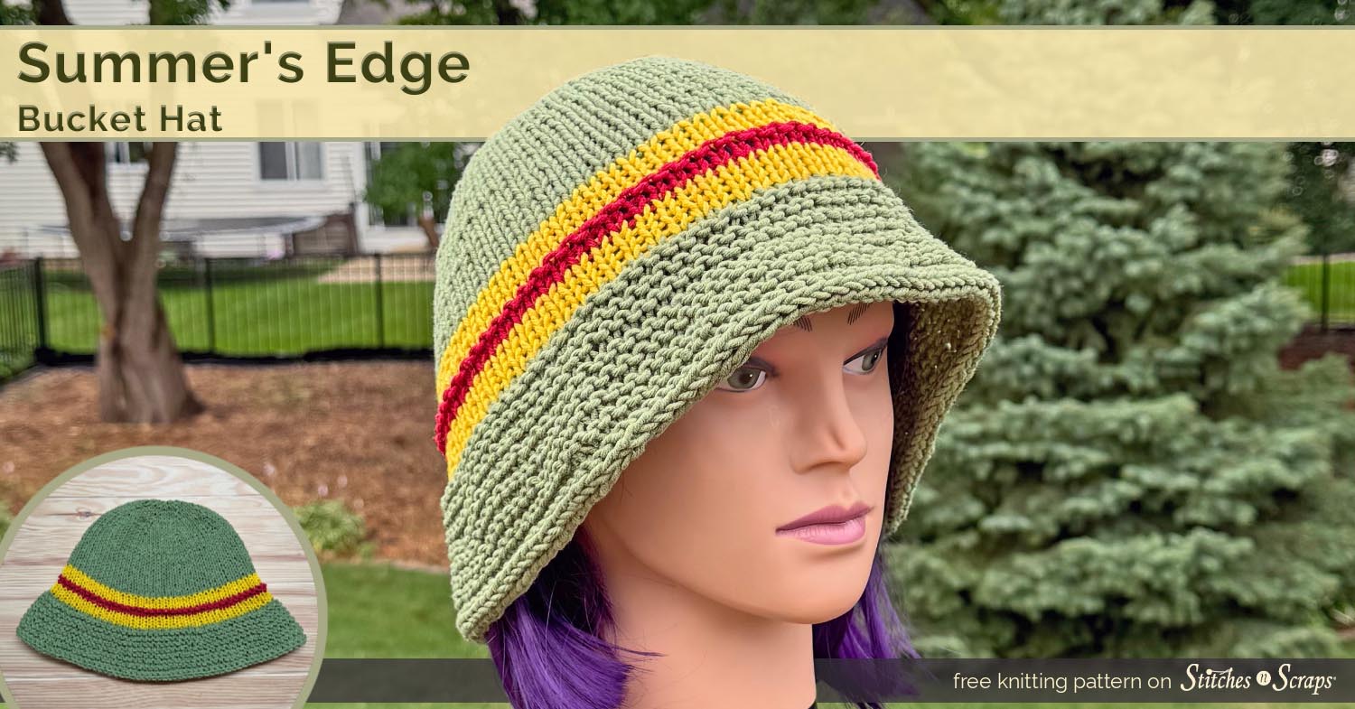 Summer's Edge Knit Bucket Hat - Stitches n Scraps
