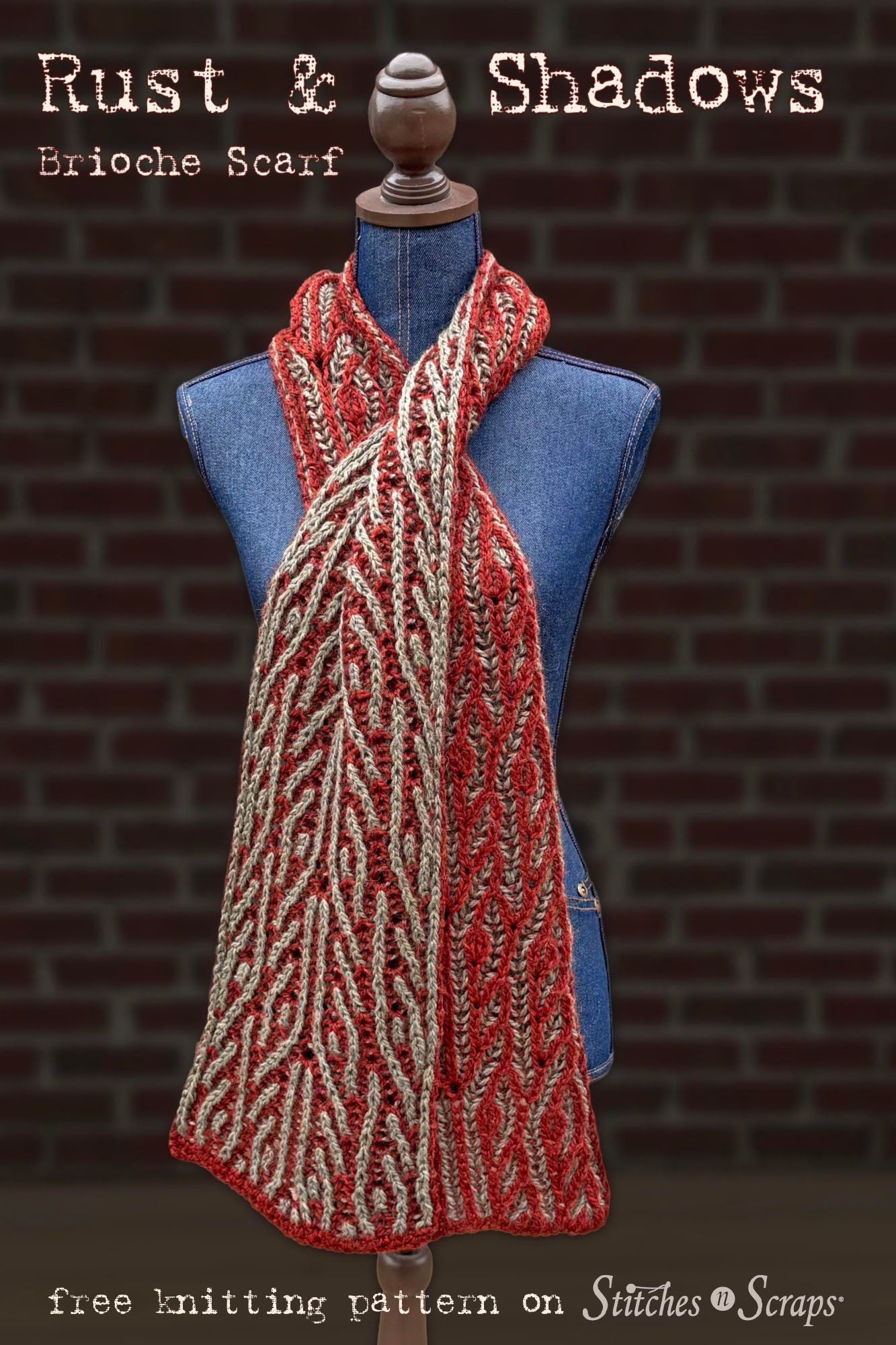 Rust and Shadows Scarf Brioche Knitting Tutorial - Stitches n Scraps