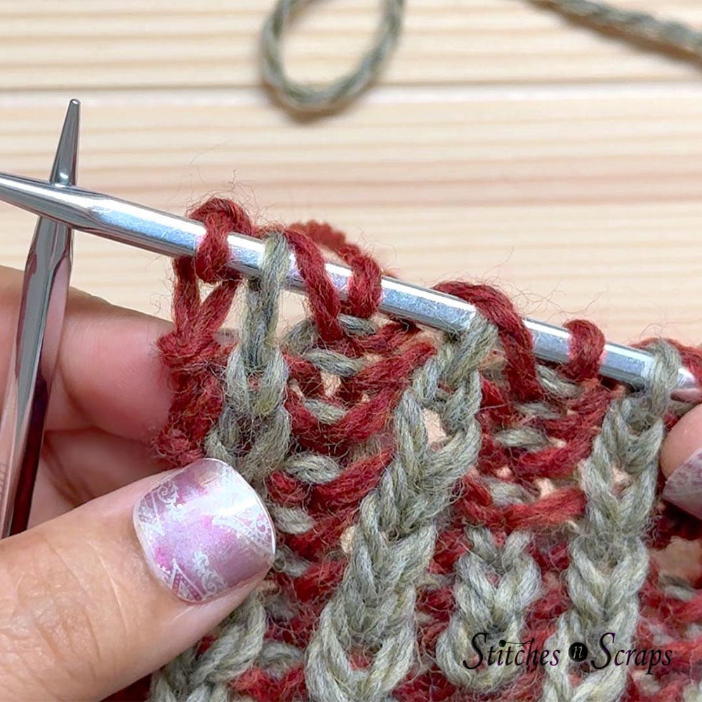 Rust and Shadows Scarf Brioche Knitting Tutorial - Stitches n Scraps